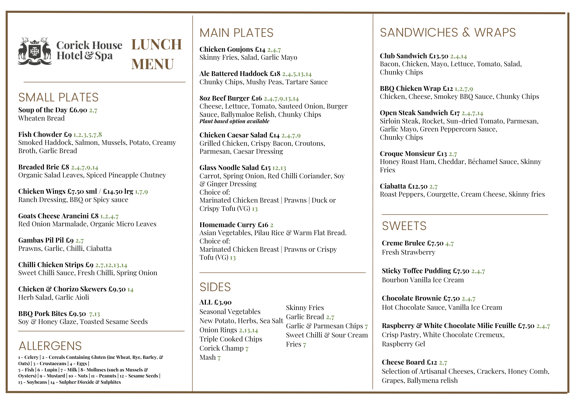 Dining Options At Corick House Hotel | Tyrone Restaurants